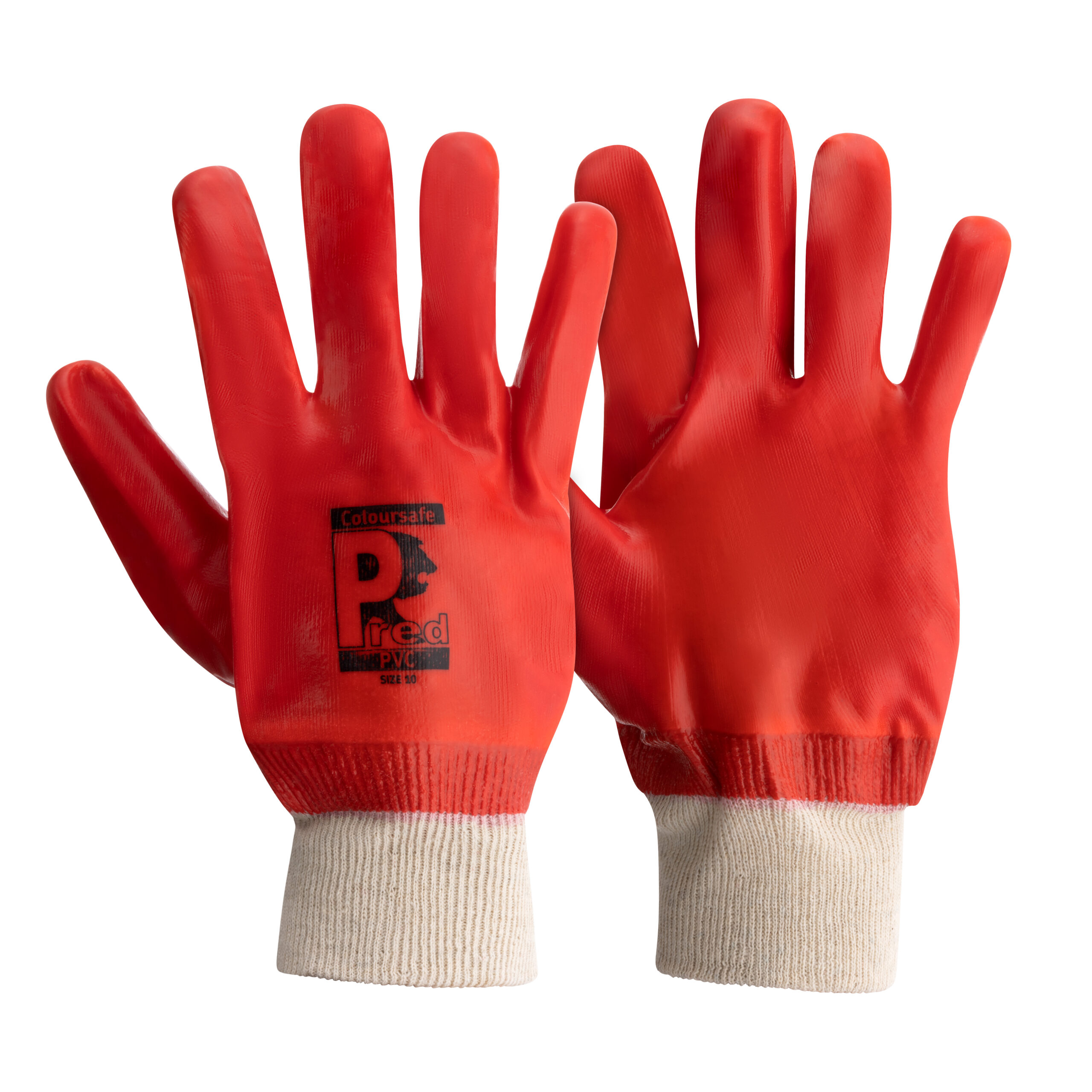Coloursafe Pred PVC Coated Knit Wrist Safety Gloves | OAKEYS Safety Ltd