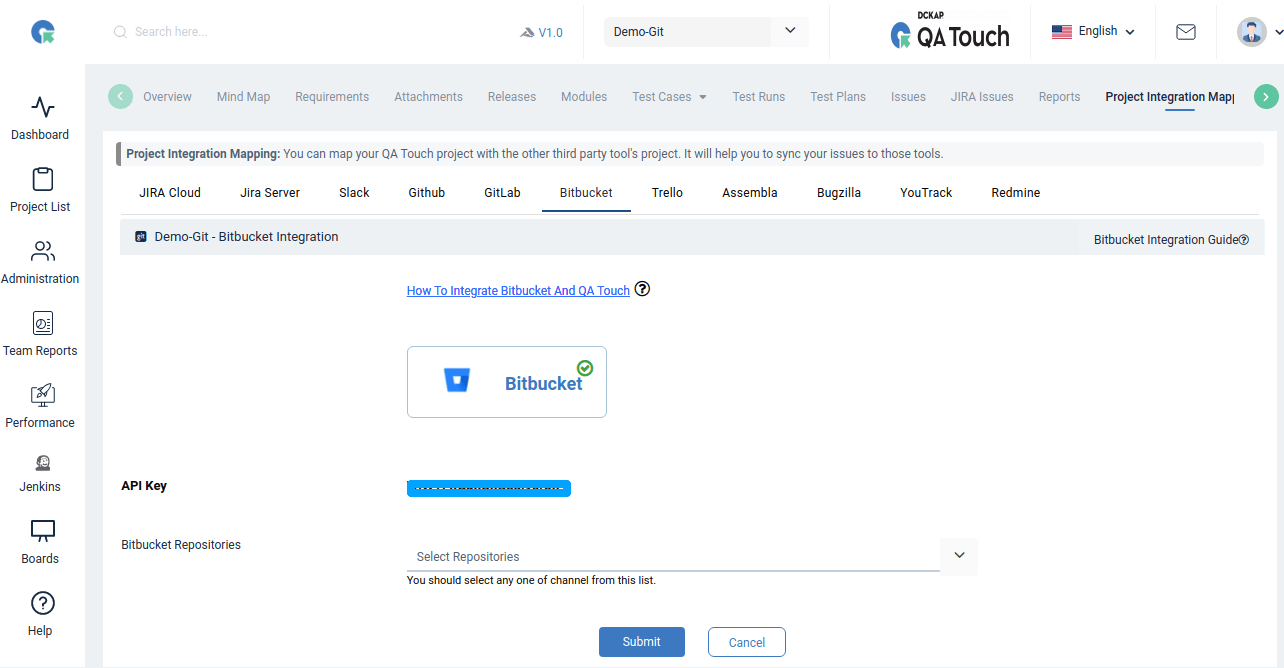 How To Integrate Bitbucket with QA touch? - QA Touch