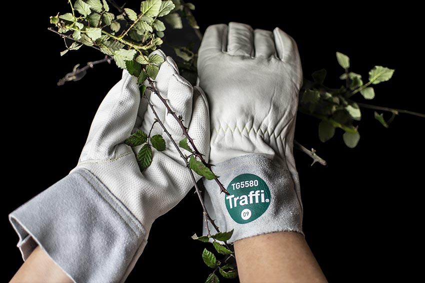 Traffi TG5580 LEATHER Cut Level D Safety Glove - Pack of 10 | OAKEYS ...