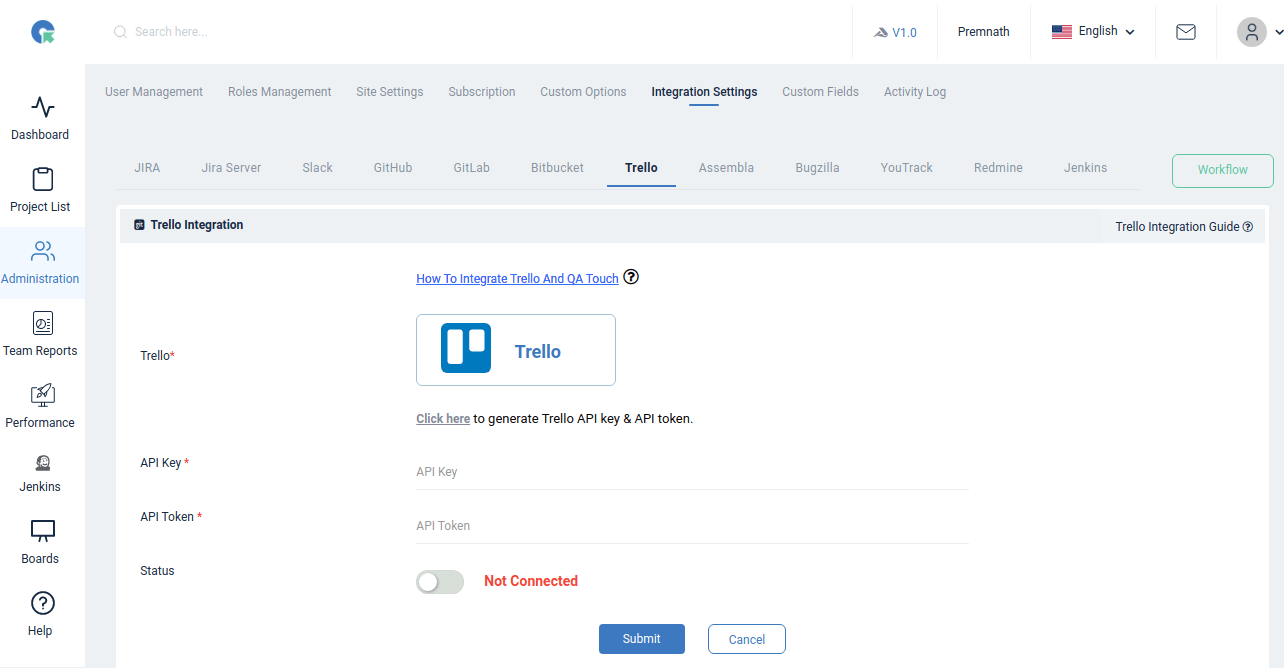 How To Integrate Trello with QA Touch? - QA Touch