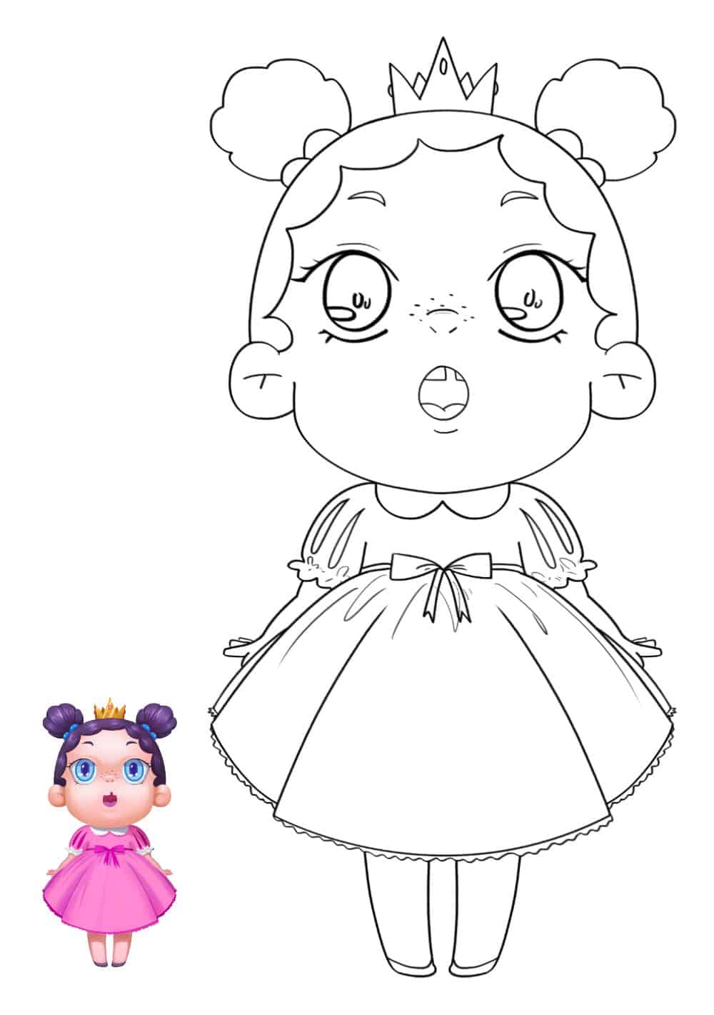 18 Planşe de Colorat Prințese cu Model. Desene de Colorat pentru Copii ...