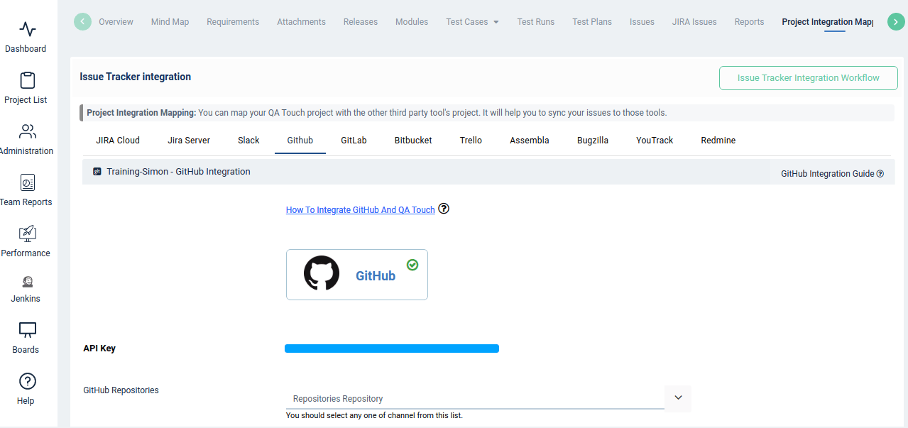 How To Integrate GitHub with QA touch?