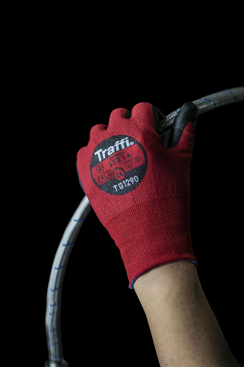 Traffi TG1290 X-DURA Ultra PU Cut Level A Safety Glove - Pack of 10 ...