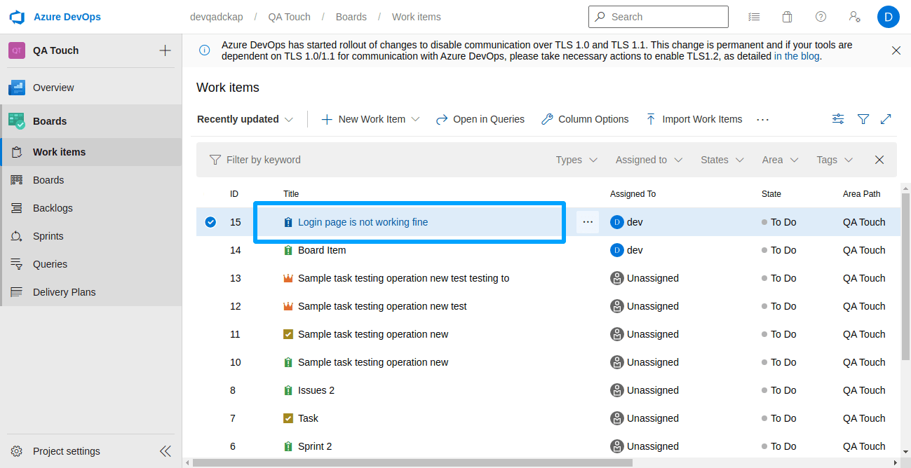 How To Integrate Microsoft Azure Boards with QA Touch? - QA Touch