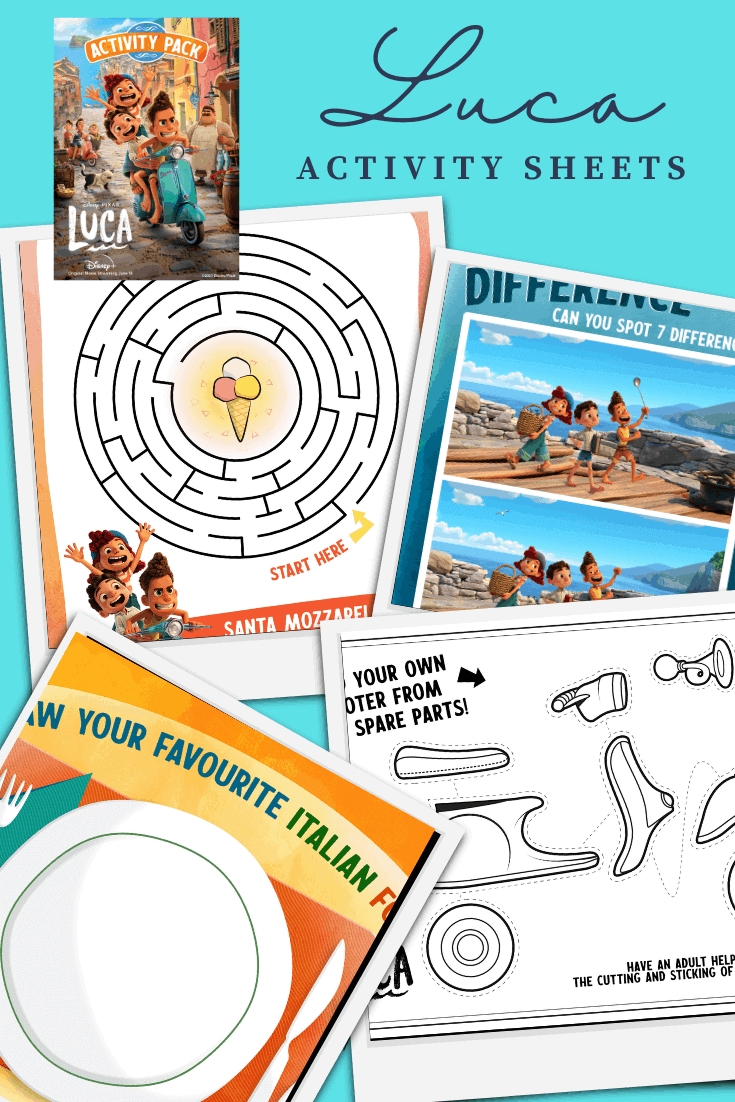 Disney Pixar’s Luca Activity Sheets - Enza's Bargains